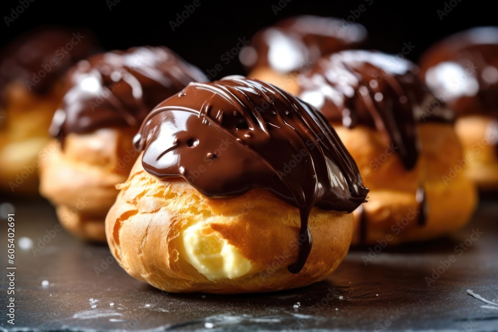Choux pastry with chocolate choux pastry is a dough made with butter ...