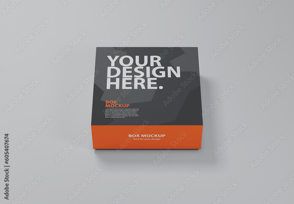 Square box mockup packaging Stock Template | Adobe Stock