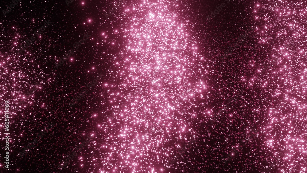 Abstract background with pink magic shiny glow glitter lines and waves ...