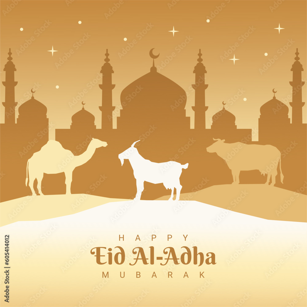 eid al adha poster template islamic background Stock Vector | Adobe Stock