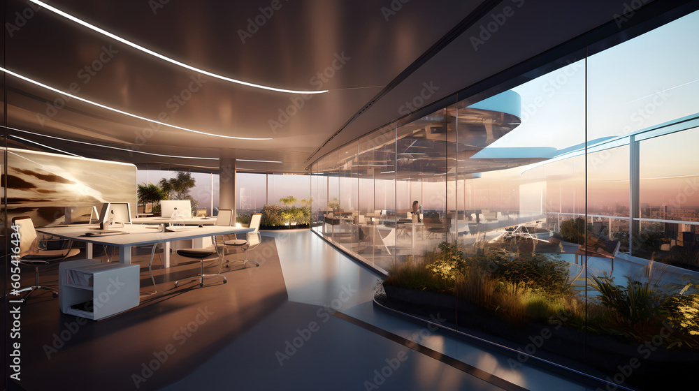 Futuristic Office Spaces. Step into a world where work and creativity ...