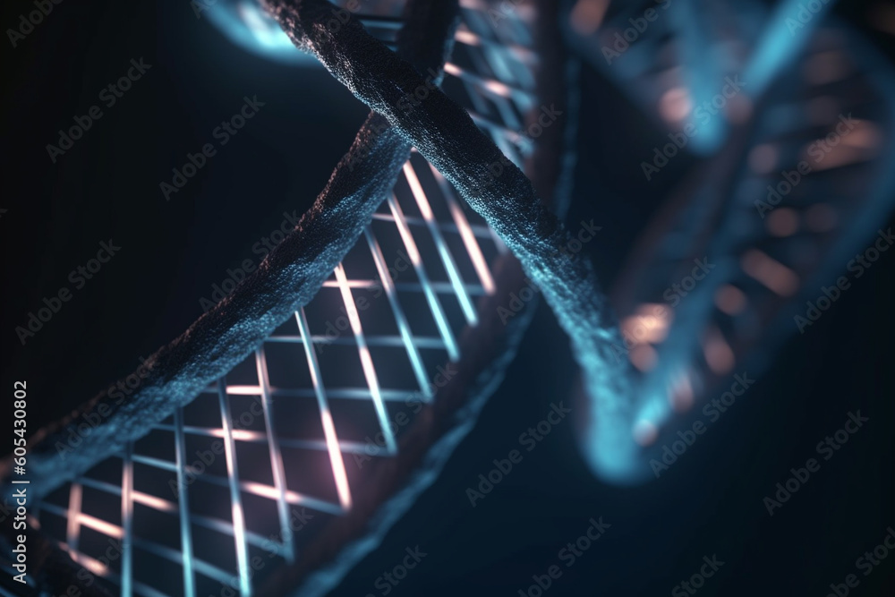 Medicine, science and sci-fi concept. Close-up illustrative view of ...