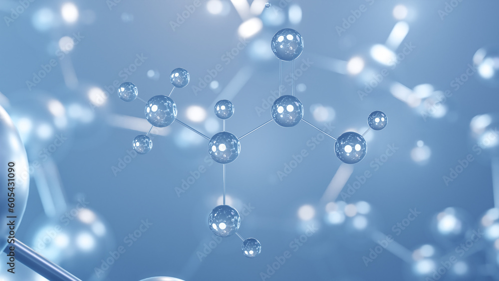 lactic acid molecular structure 3d, flat model, l-lactic acid ...