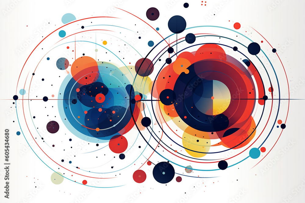 Fine-ar, pop-art, minimalist art concept. Minimal art from colorful ...