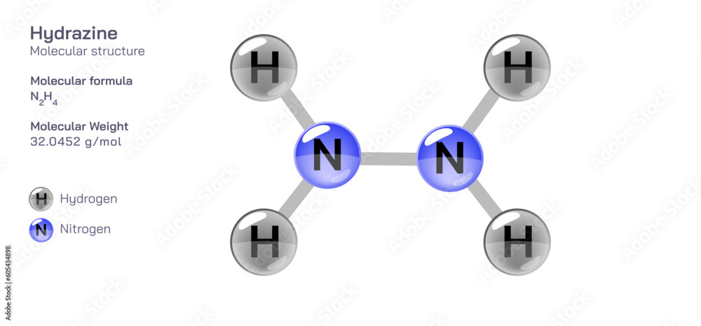 Hydrazine molecular structure formula. Periodic table structural ...