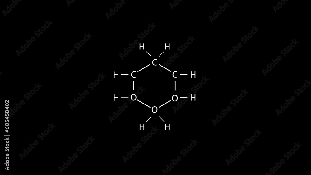 Structural chemical formula. Typing chemical reaction on black ...