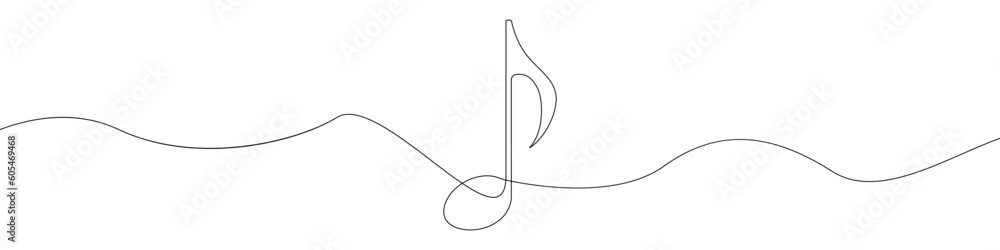 Note line continuous drawing vector. One line Note vector background ...