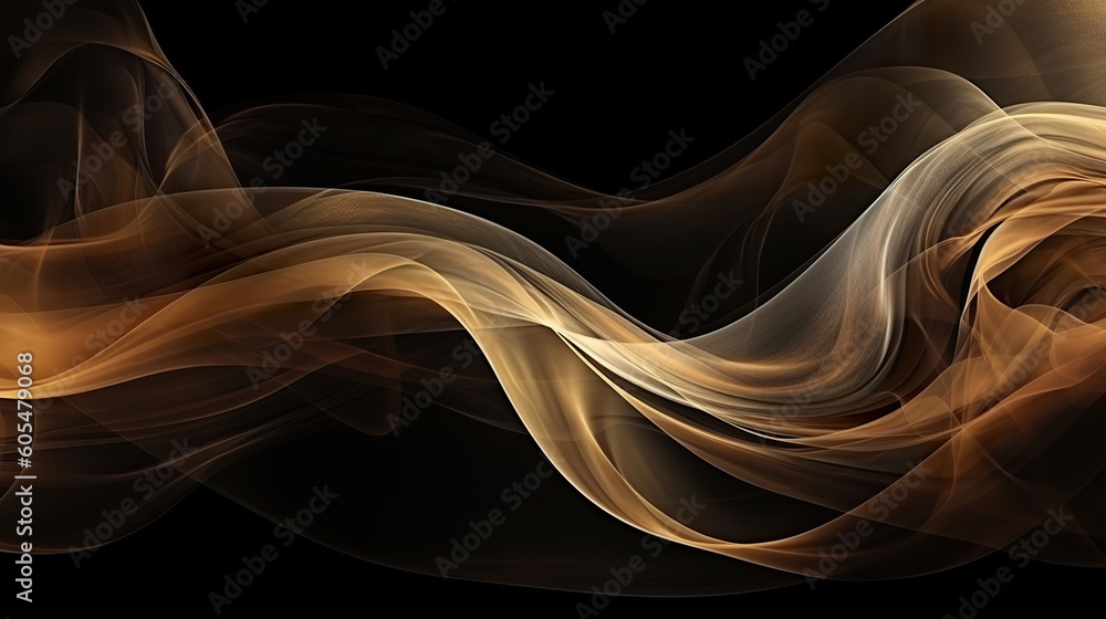 Colorful line and wave background design. Transparent tulle black with ...