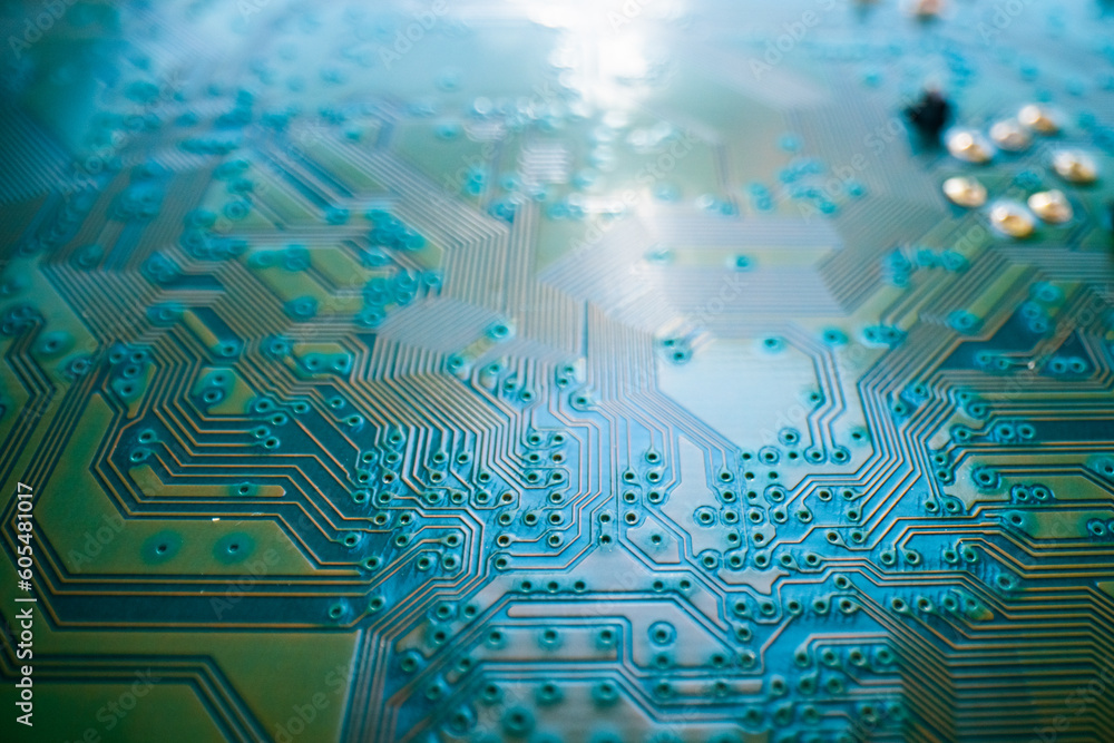 Technology background. High tech electronic circuit board background ...