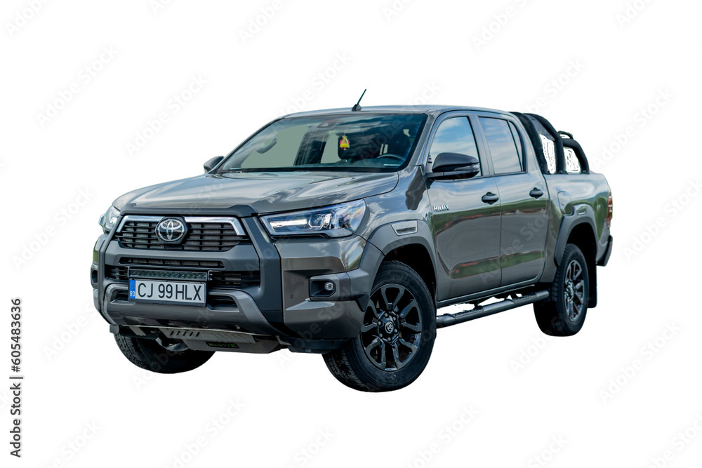 Cluj-Napoca, Cluj-Romania-22.05.2023-No background Toyota Hilux 2021 ...
