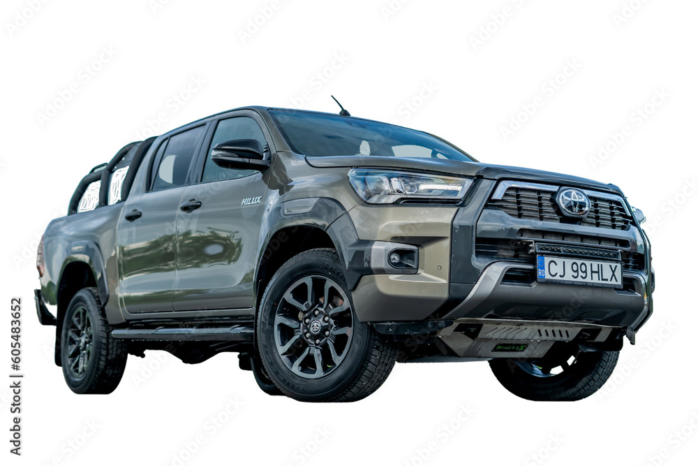 Cluj-Napoca, Cluj-Romania-22.05.2023-No background Toyota Hilux 2021 ...