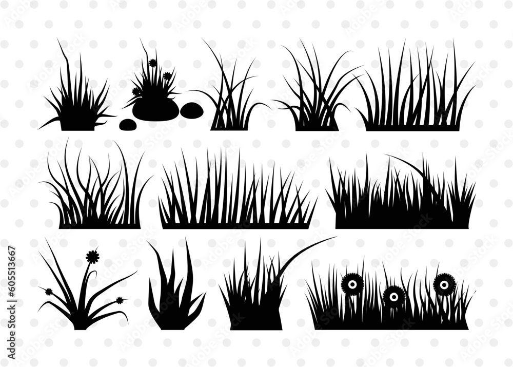Grass SVG Cut Files | Grass Silhouette | Field Svg | Wild Grass Svg ...