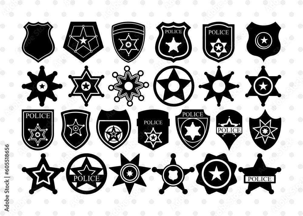 Police Badge SVG, Badge Silhouette, Police Svg, Police Cap Svg, Police ...