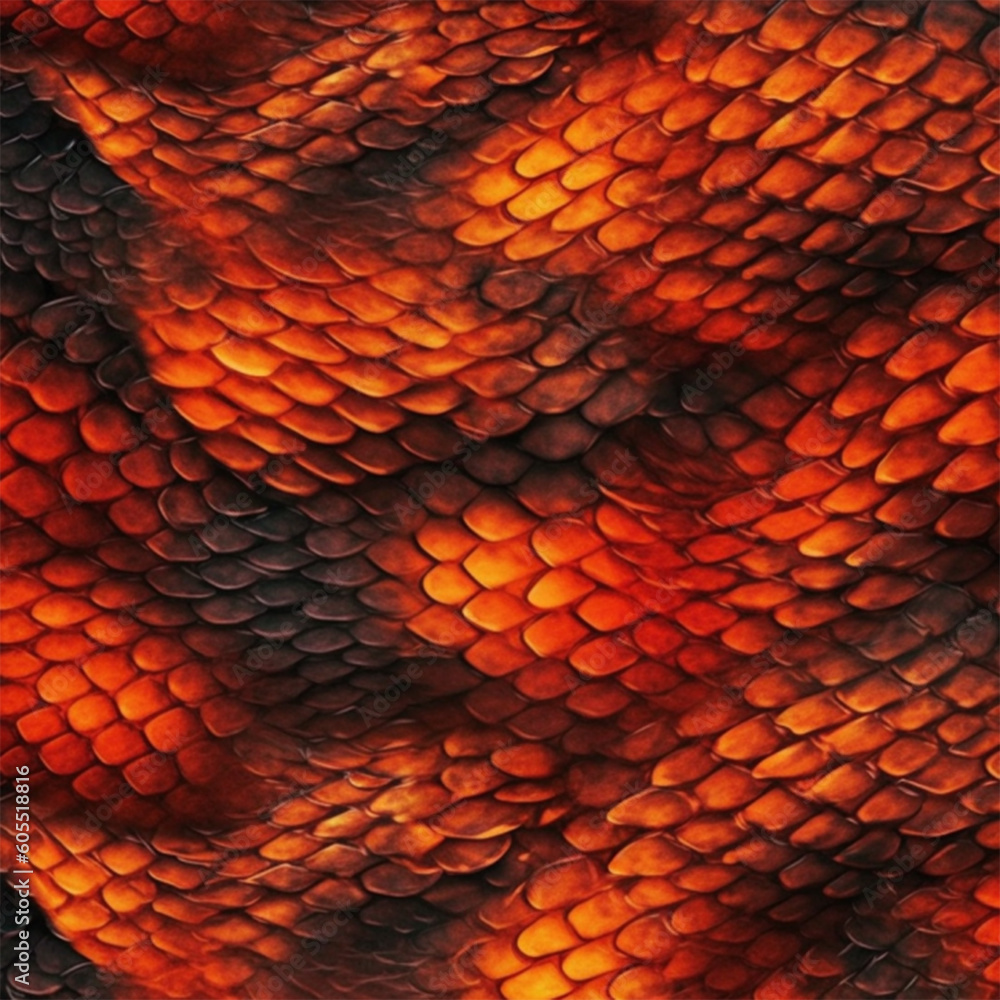 Uncover the spellbinding realm of fire-red snake skin patterns. Unravel ...