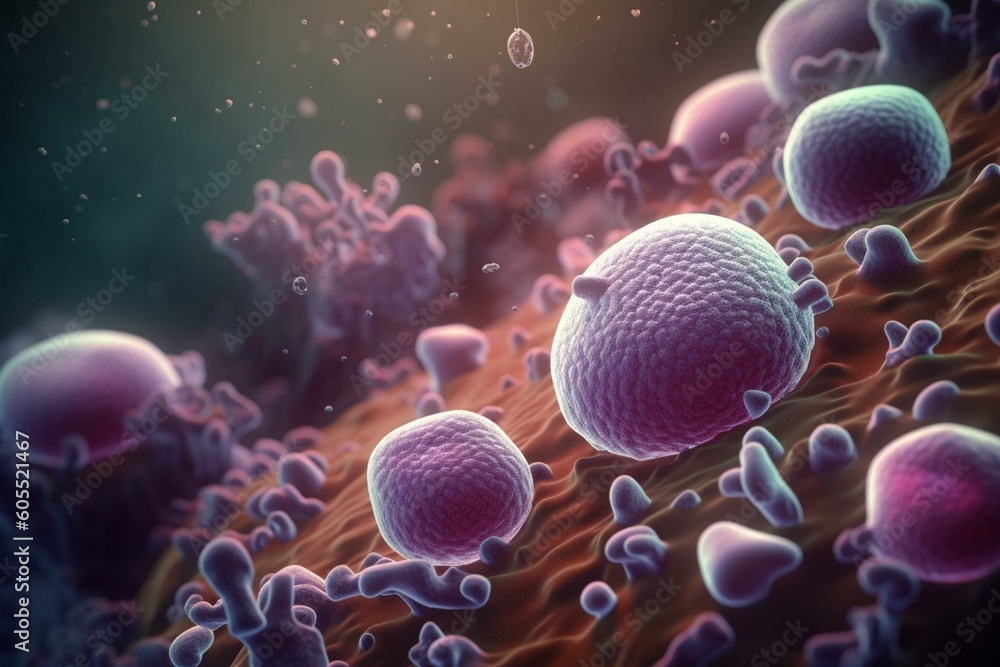 3D rendering of medical bacteria including cocci and diplococci from ...