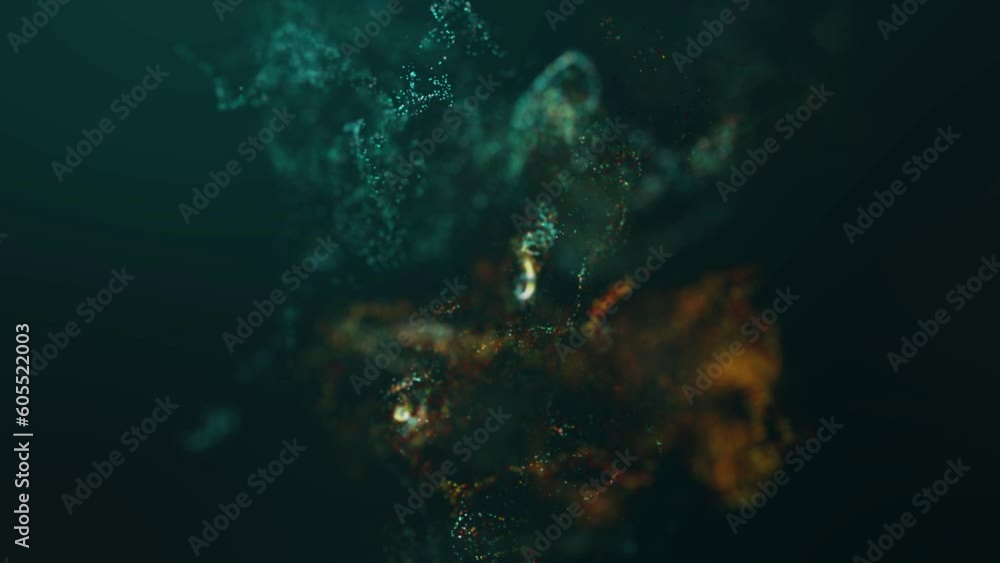 Abstract white color shimmering crystal particles of sand moving on ...