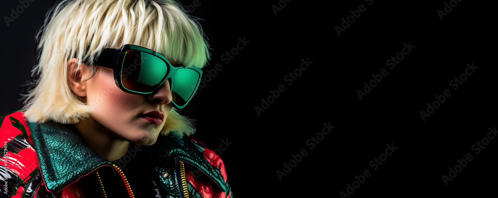 Girl from the 80's, Rebel Fashion Flashback. 80's Punk Rocker Model ...