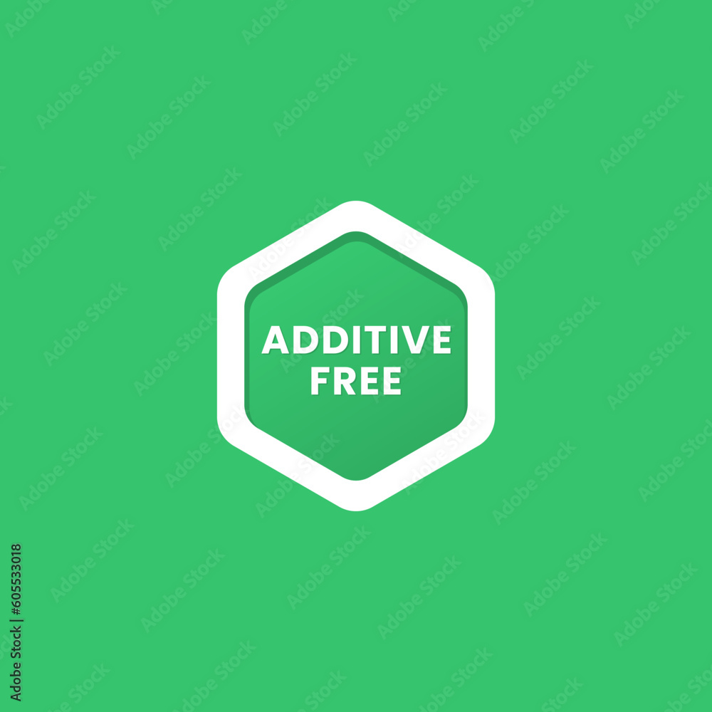 Additive Free Icon or Additive Free Label Vector Isolated in Flat Style ...