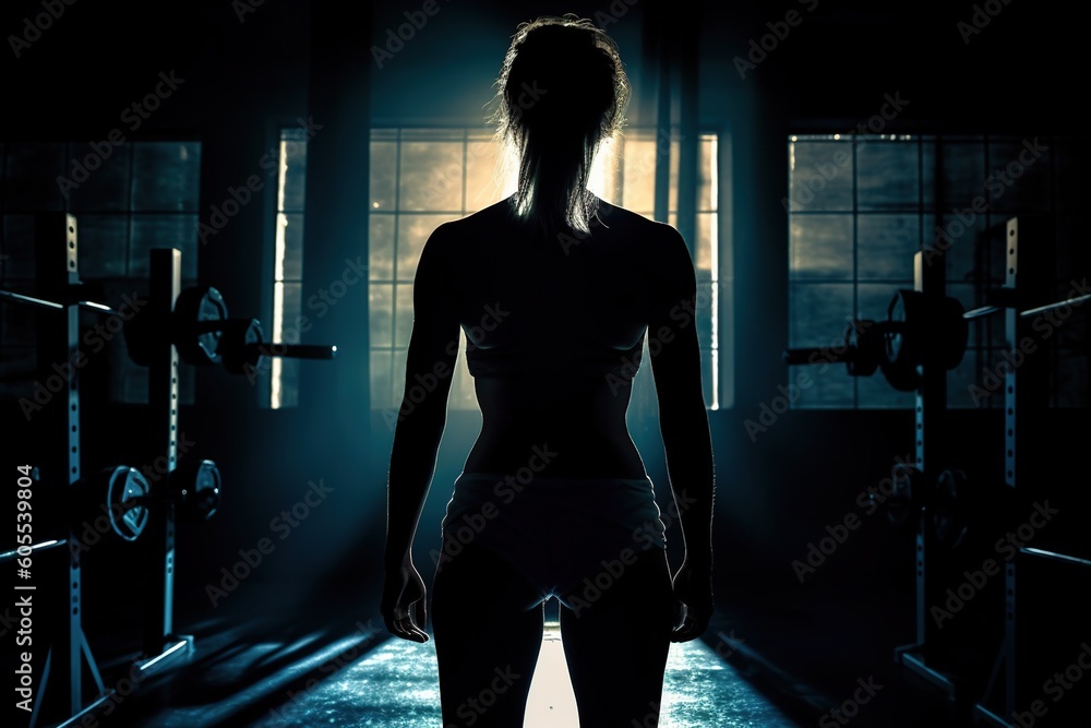 Generative AI. concept of sports direction. Fitness model, bodybuilding ...