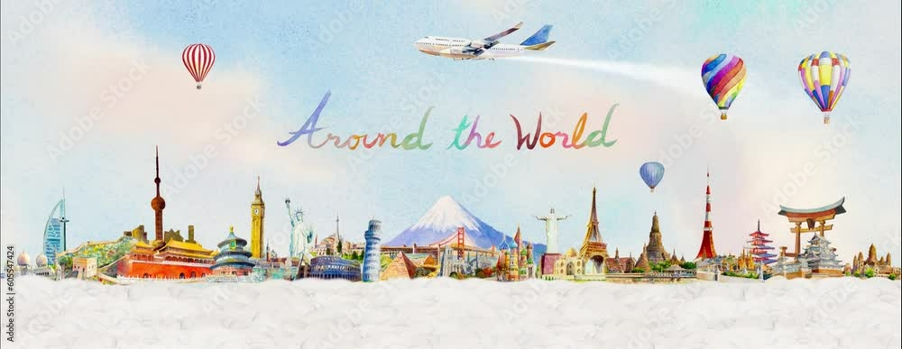 Travel famous landmarks of the worlds, Travel around the world in ...