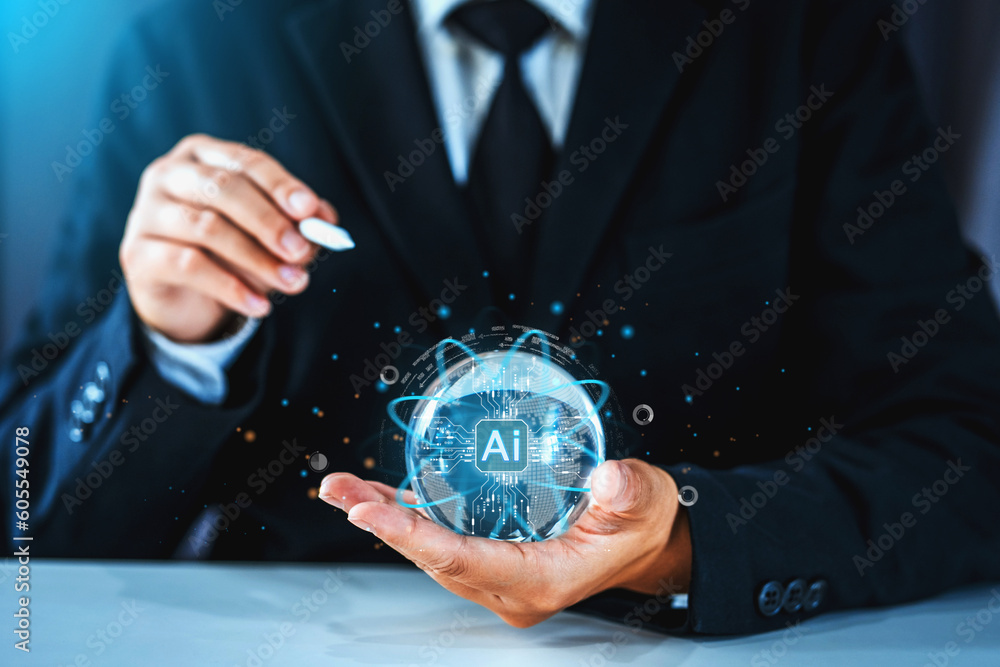 AI, Artificial Intelligence, technology smart robot AI, artificial intelligence by enter command ...