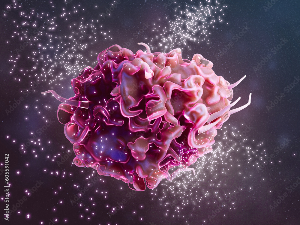 Macrophage releasing cytokines, illustration Stock Illustration | Adobe ...