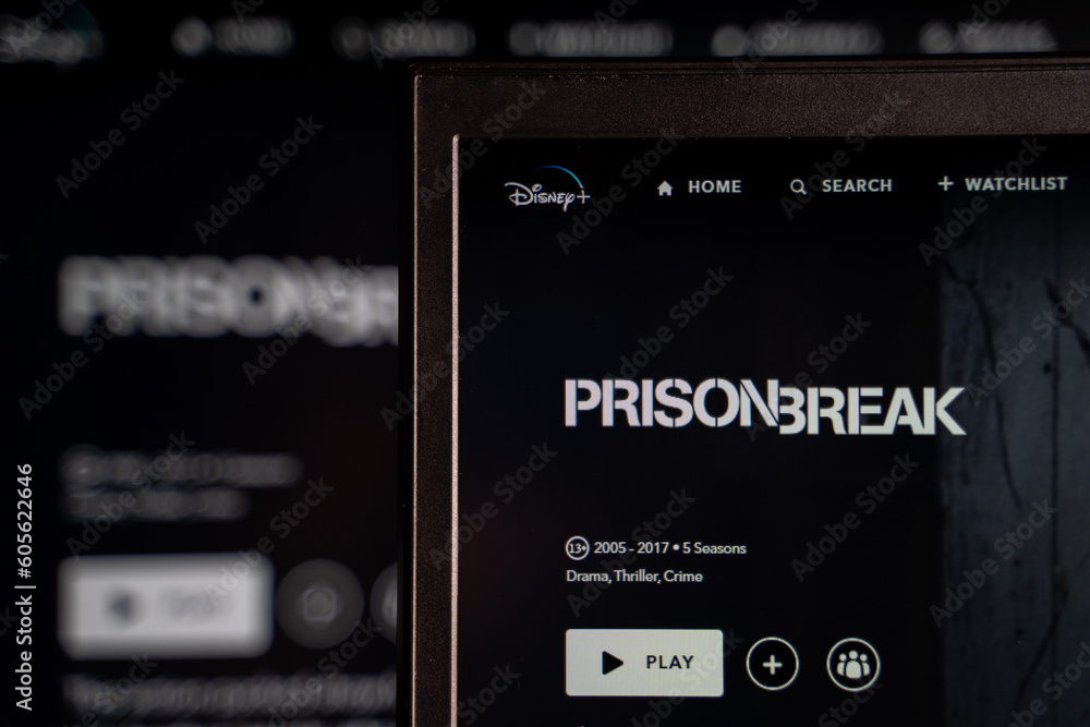 Prison Break tv series poster on Disney Plus site. Prison Break is an American serial drama ...