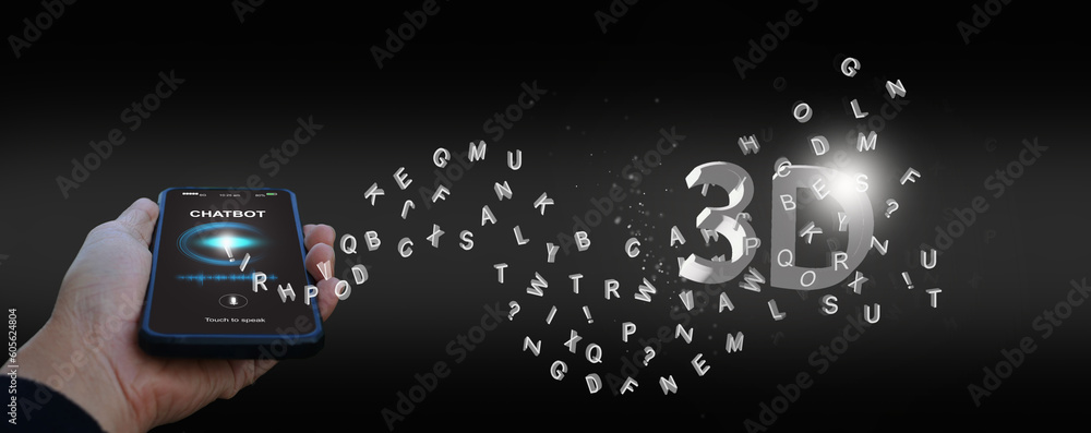 Text to 3D model concept, text-to-3D by generative artificial ...
