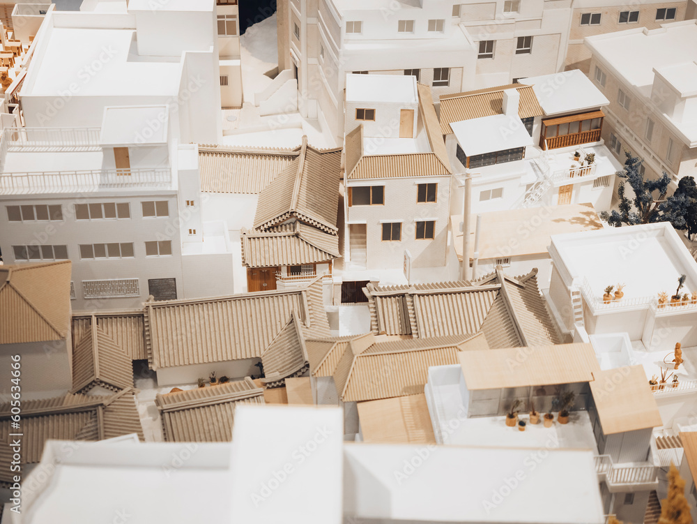 House Model Urban plan layout Small town Building Architecture Stock ...