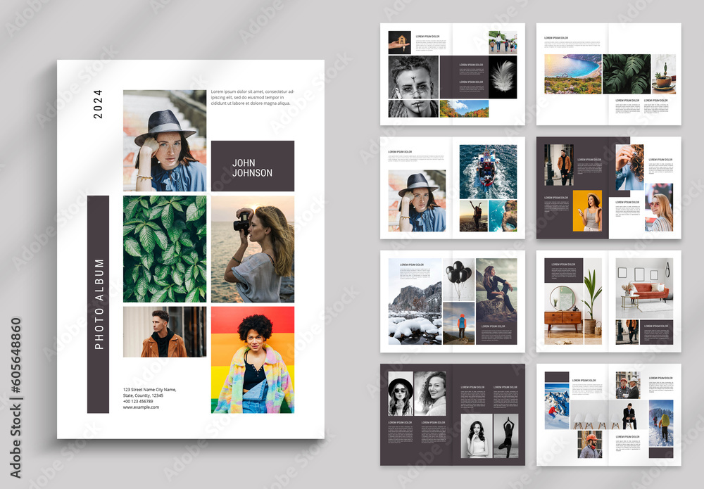 Photo Album Layout Stock Template | Adobe Stock Photo Album Layout Stock Template | Adobe Stock