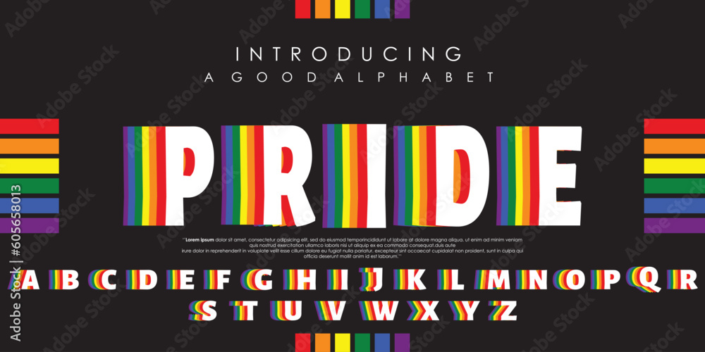 'Letters Of Pride' Six Colour Rainbow Typeface Intended To Celebrate ...