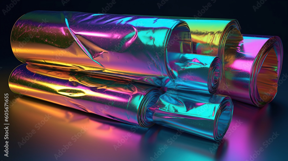 Iridescent foil texture pack Holographic background , Ai Generated ...