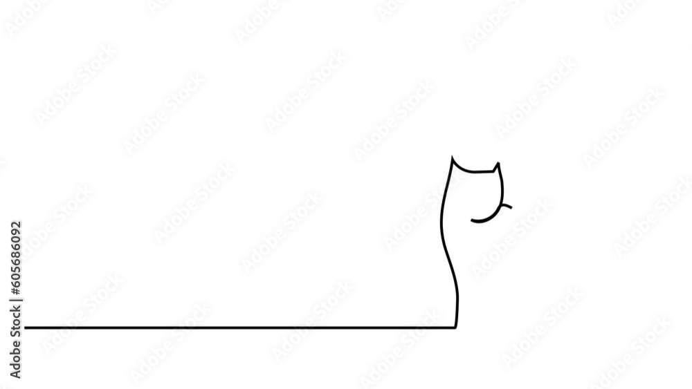 Cat one line drawing vector. Continuous line cats cover poster. Line ...