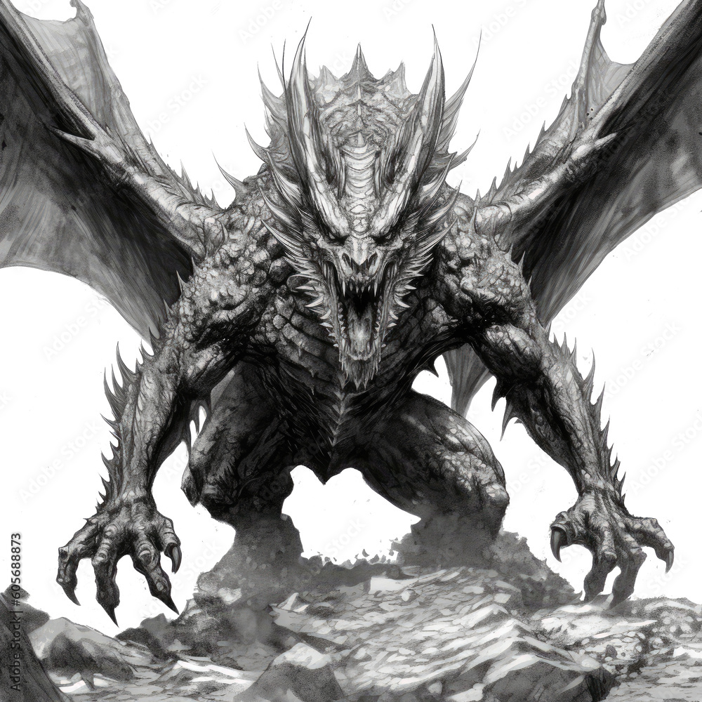 Majestic Avian Dragon with Beautiful Feathers, Powerful Build, and ...