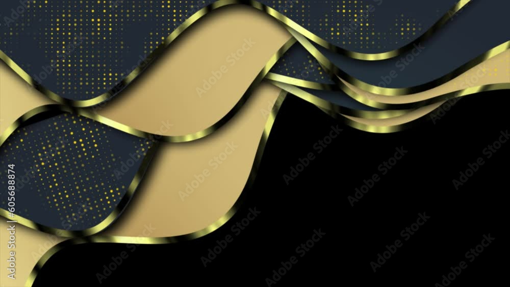 Abstract Golden Gradient Luxury Background and particle Moving ...