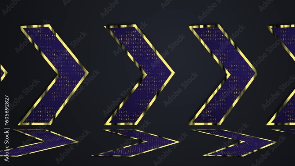 Arrows Animated On Black Background With Reflection Effects . Arrow ...