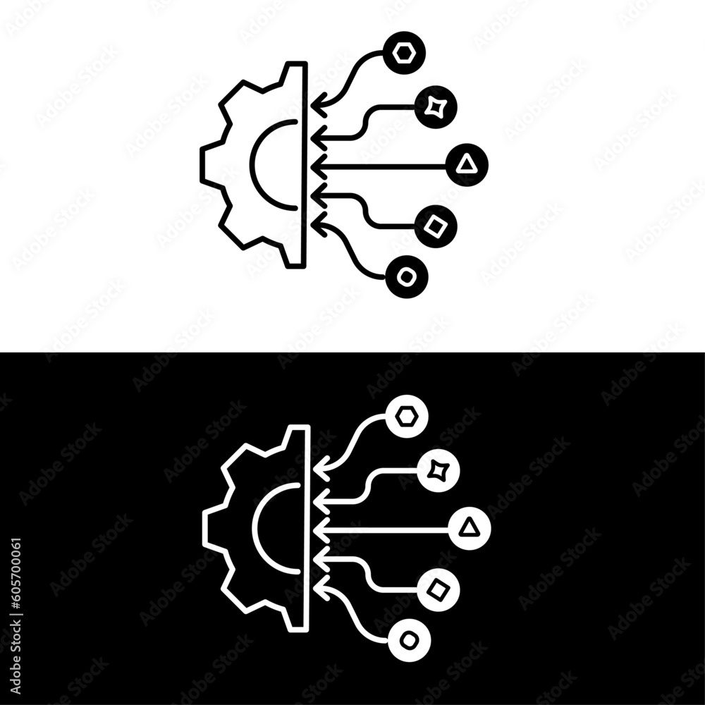 Data Transformation icon. Data mapping icon, Data normalization symbol ...