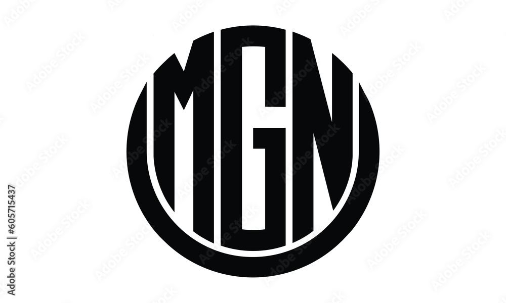 MGN shield with round shape logo design vector template | monogram logo ...