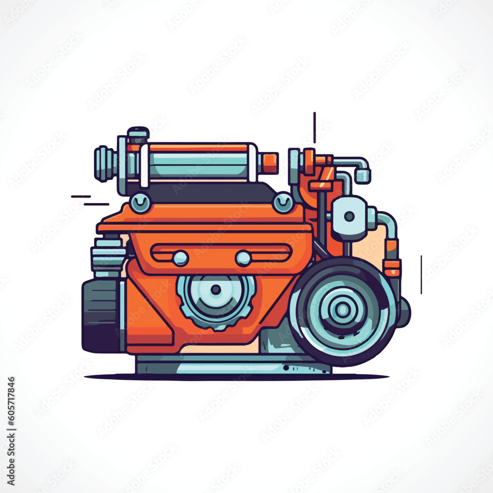 Car Engine Vector Illustration Car Engine Logo Design Stock Vector ...