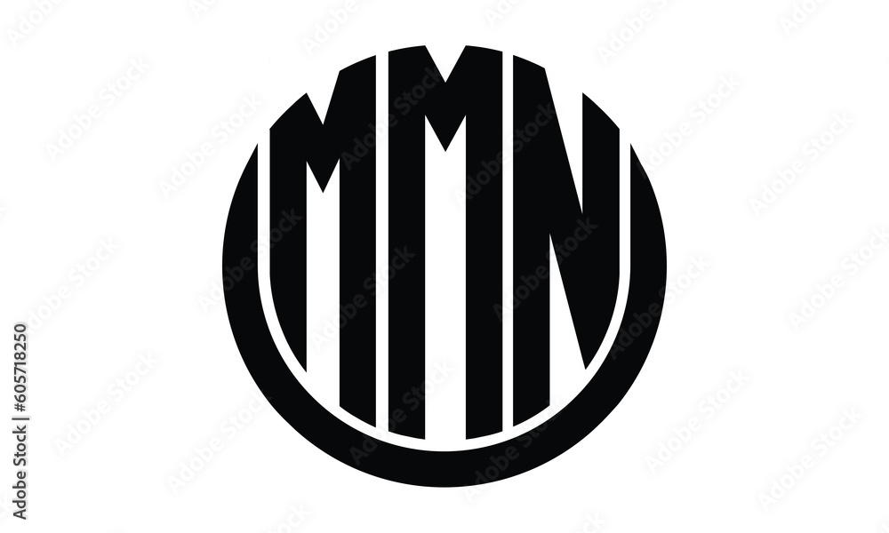 MMN shield with round shape logo design vector template | monogram logo ...