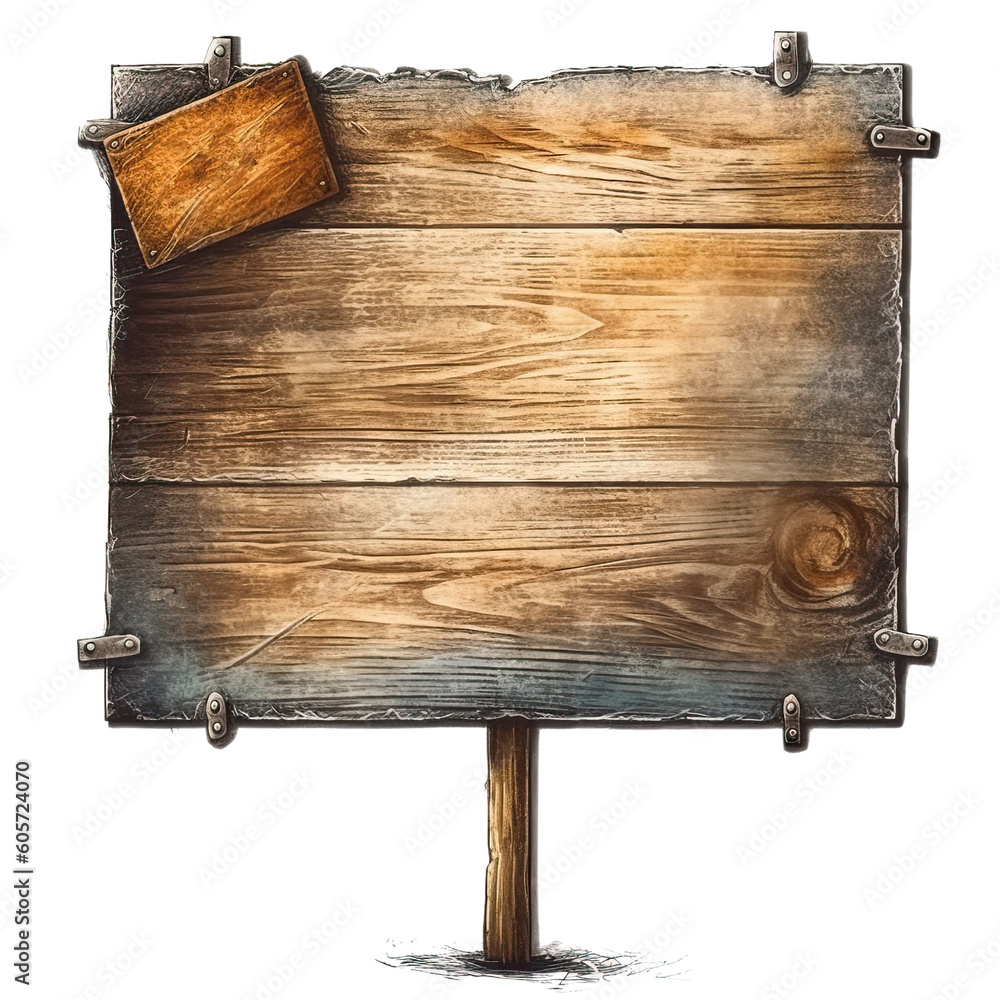 empty old wooden sign clip , old wooden board isolated on white ...