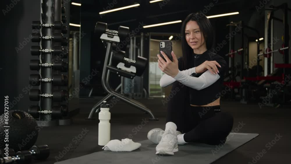 Female fitness instructor trainer sports blogger influencer Caucasian ...