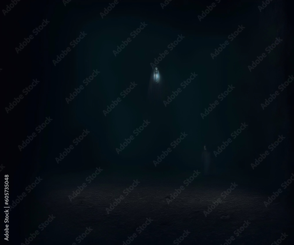 Scary smoke and fog atmospheric background with ghosts generative ai ...