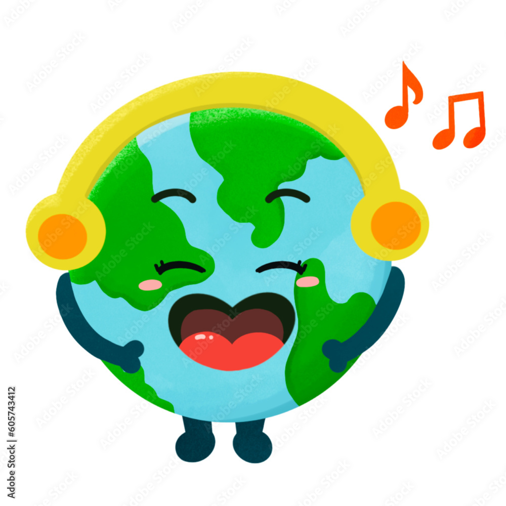 Cute planet earth characters. Planet cartoon emoji collection. Earth ...