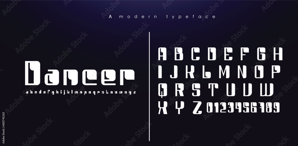 Typography display font alphabet. Modern fonts vector illustration ...