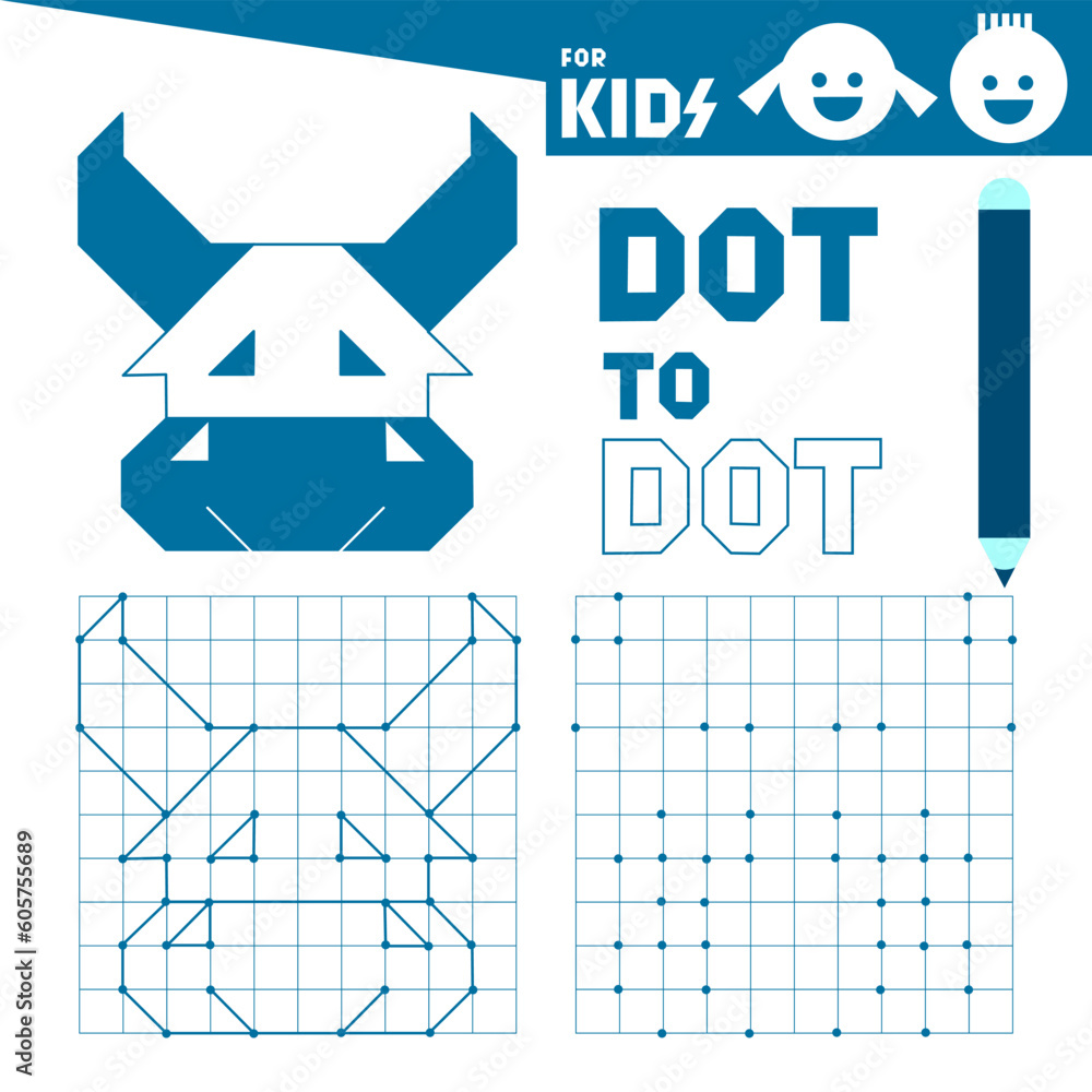Dot to dot games for kids. Taurus zodiac. Connect the dots and drawing ...