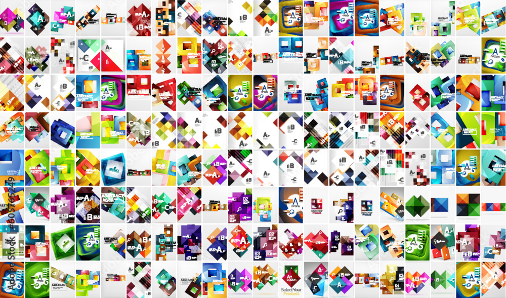 A comprehensive collection of 100 modern and stylish square composition ...