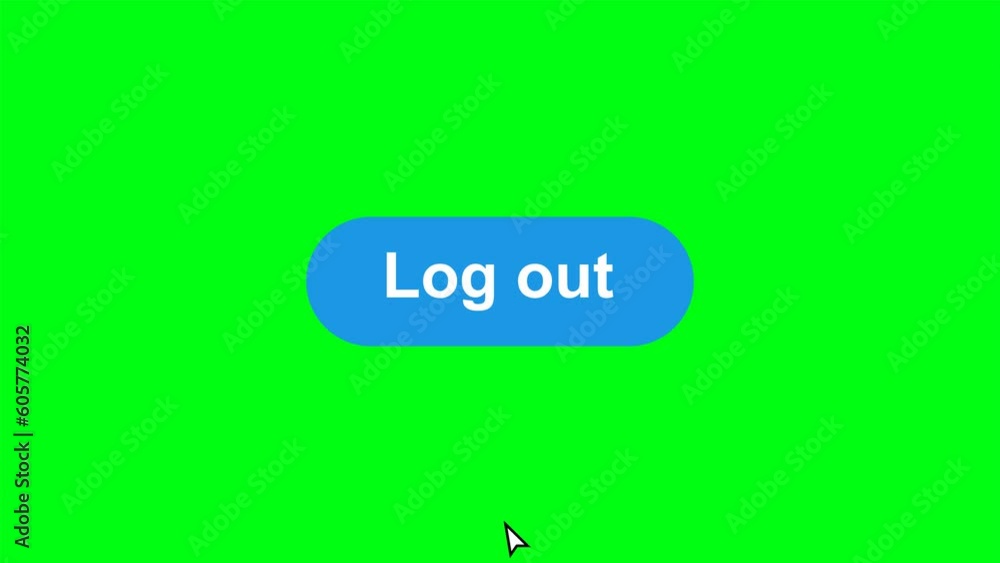 simple animation of cursor icon clicking log out button. pack of ...