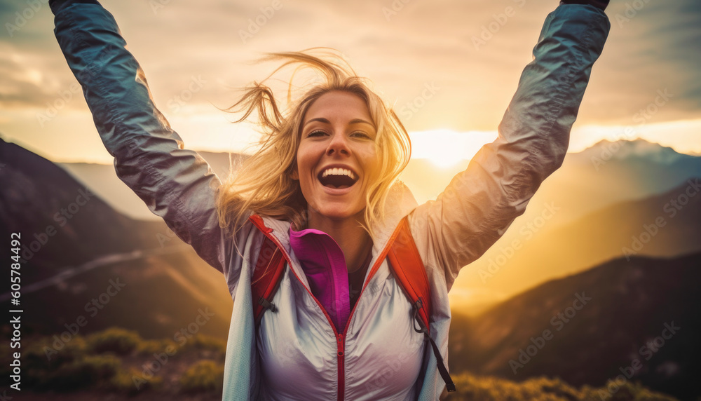 Super excited and very happy winner. Winner mentality concept ...