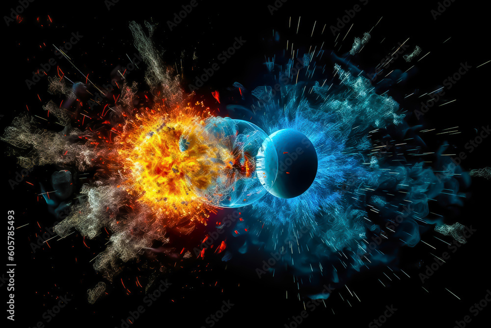 antimatter and antiparticles background, generative ai Stock ...